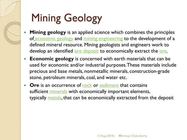 Mining geology an overview | PDF