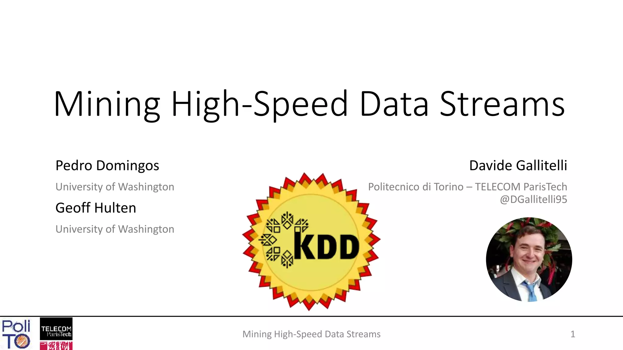 Mining High Speed Data Streams Hoeffding And Vfdt Pptx Internet