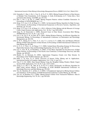 Mining high utility itemsets in data streams based on the weighted sliding window model | PDF ...