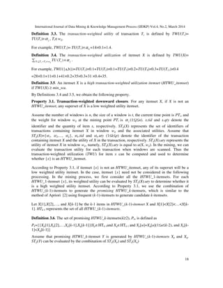 Mining high utility itemsets in data streams based on the weighted sliding window model | PDF ...