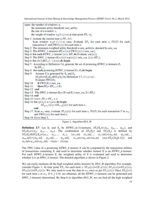 Mining high utility itemsets in data streams based on the weighted sliding window model | PDF ...