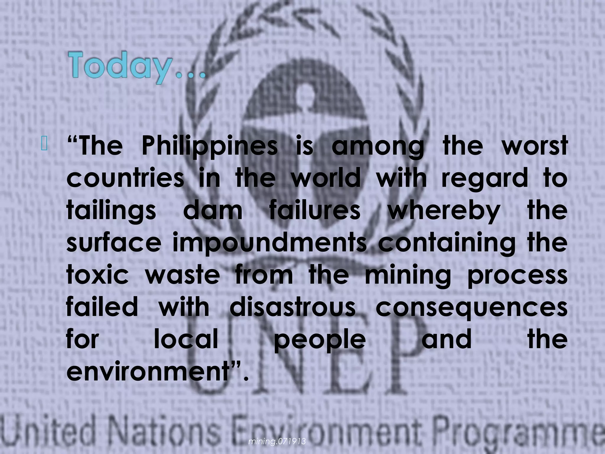 Mining industry in the philippines-types and problems | PPT