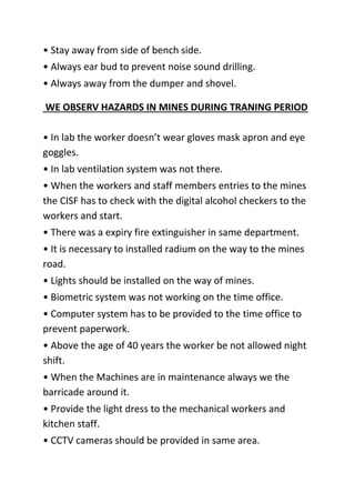 Ore mining method and cycle timing | PDF