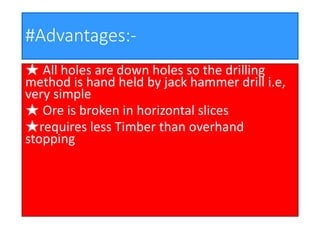 Underhand stoping method | PPT