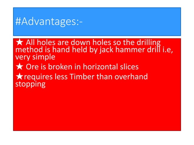 Underhand stoping method | PPT