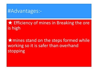 Underhand stoping method | PPT