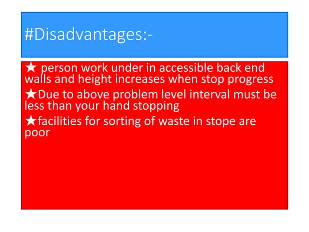 Underhand stoping method | PPT