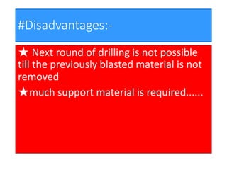 Underhand stoping method | PPT