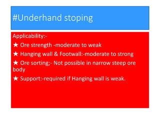 Underhand stoping method | PPT