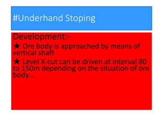 Underhand stoping method | PPT
