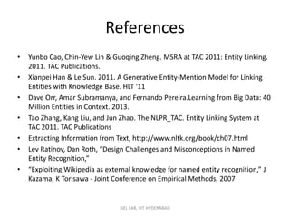 Mining named entities -IIITH | PPT | Free Download
