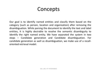 Mining named entities -IIITH | PPT | Free Download