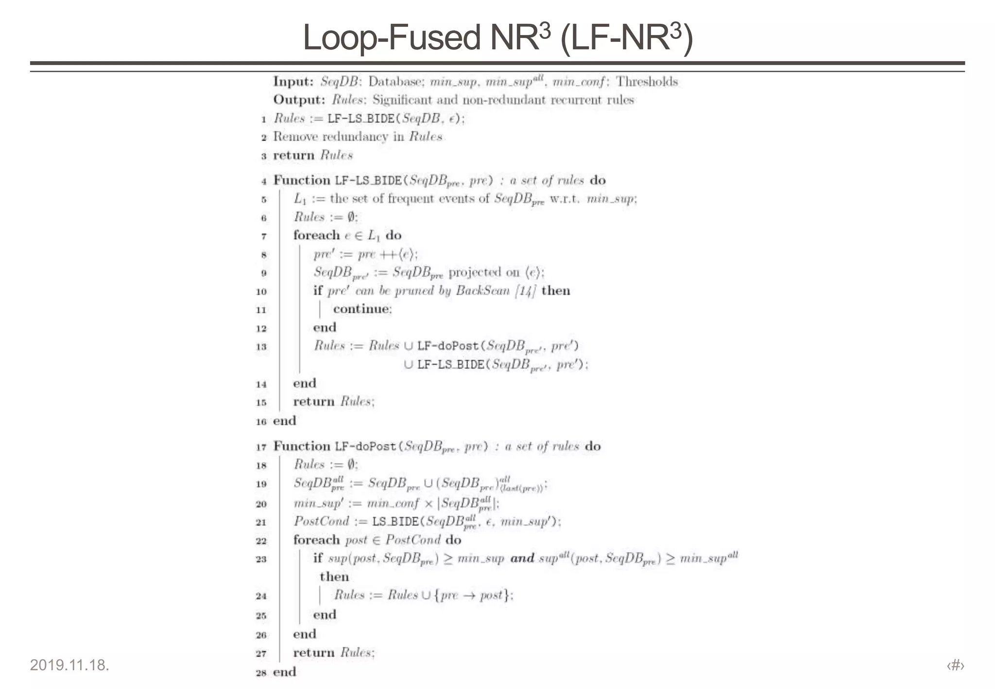 Mining Non Redundant Recurrent Rules From A Sequence Database Ppt