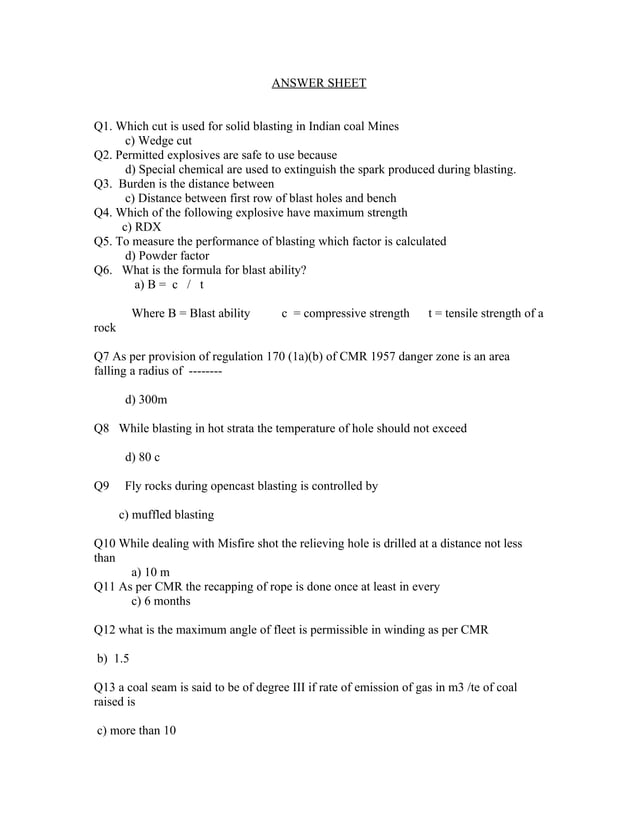 Mining objective answers | DOC