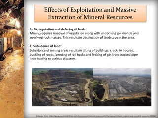Mining (ore minerals and lessening the impact of mining) | PPTX