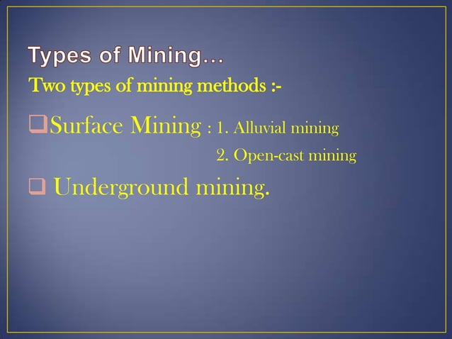 Mining ppt 2014 | PPTX