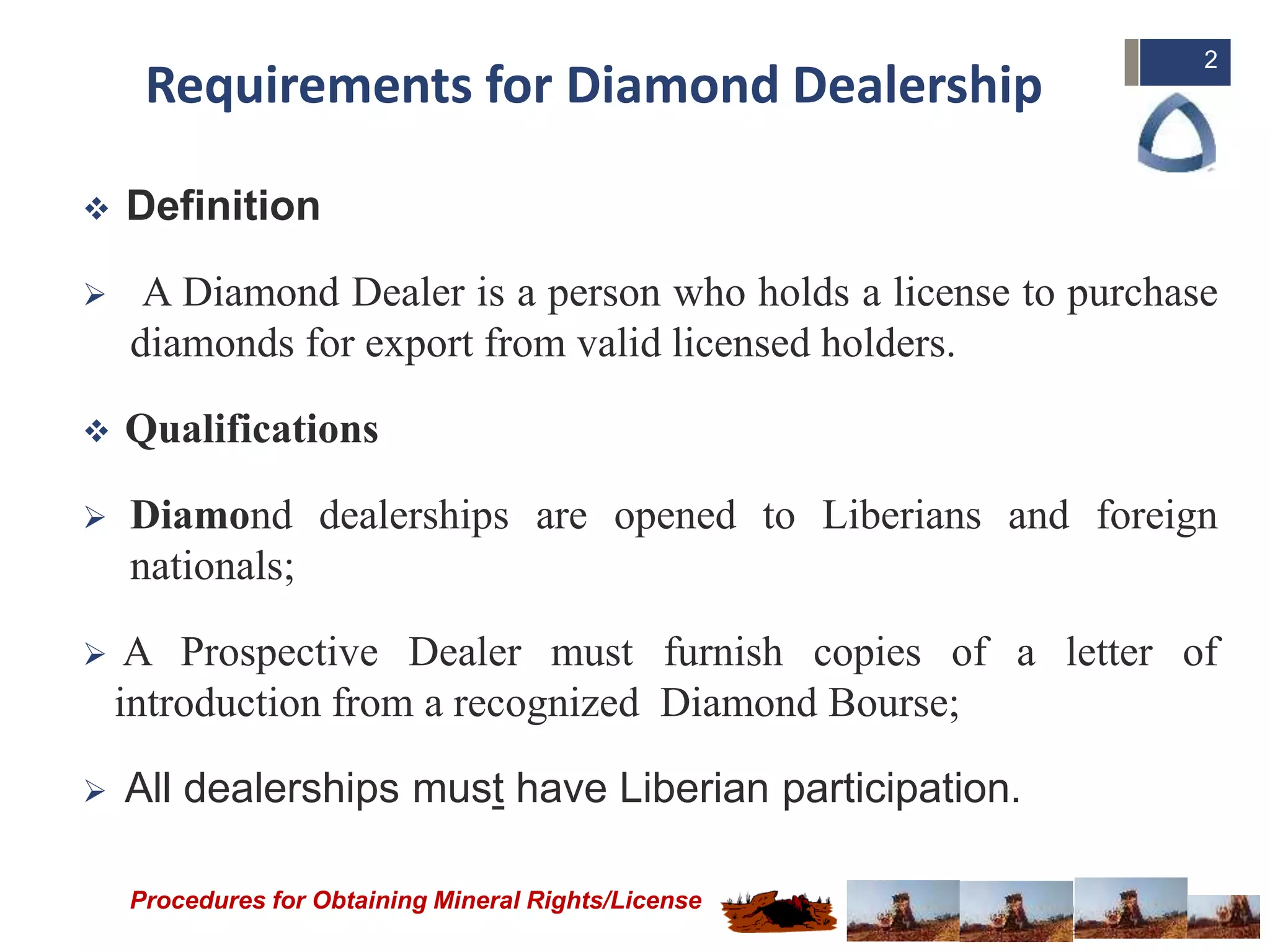 Procedures of Obtaining Mining Rights/License in Liberia | PPTX