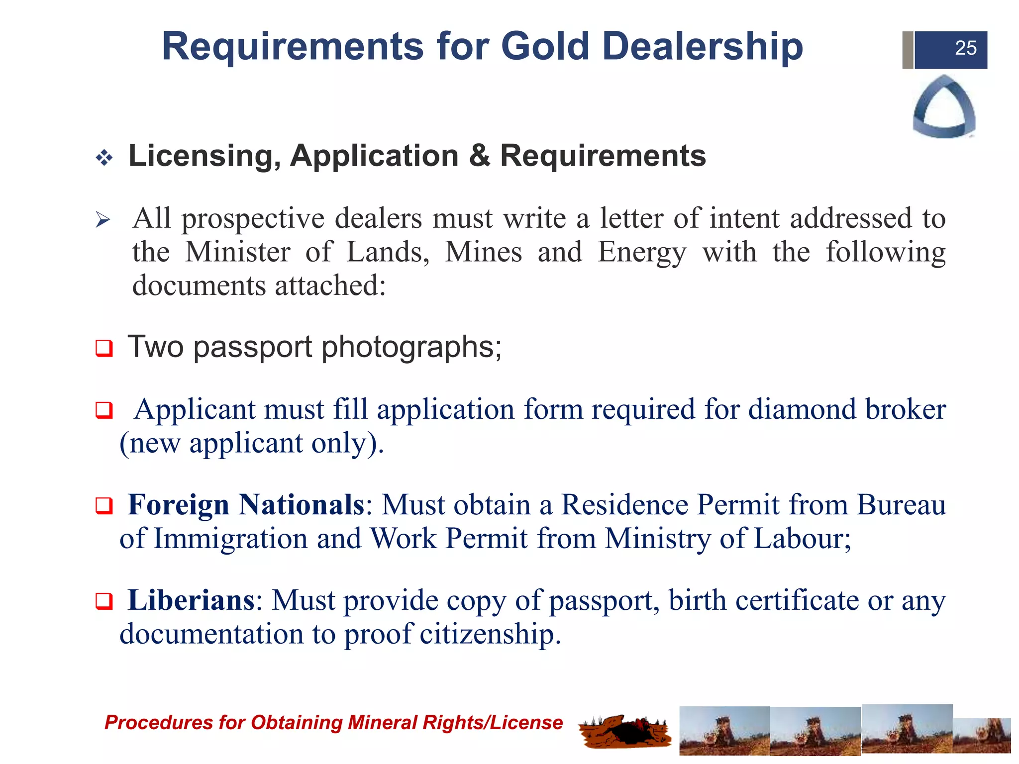 Procedures of Obtaining Mining Rights/License in Liberia | PPTX