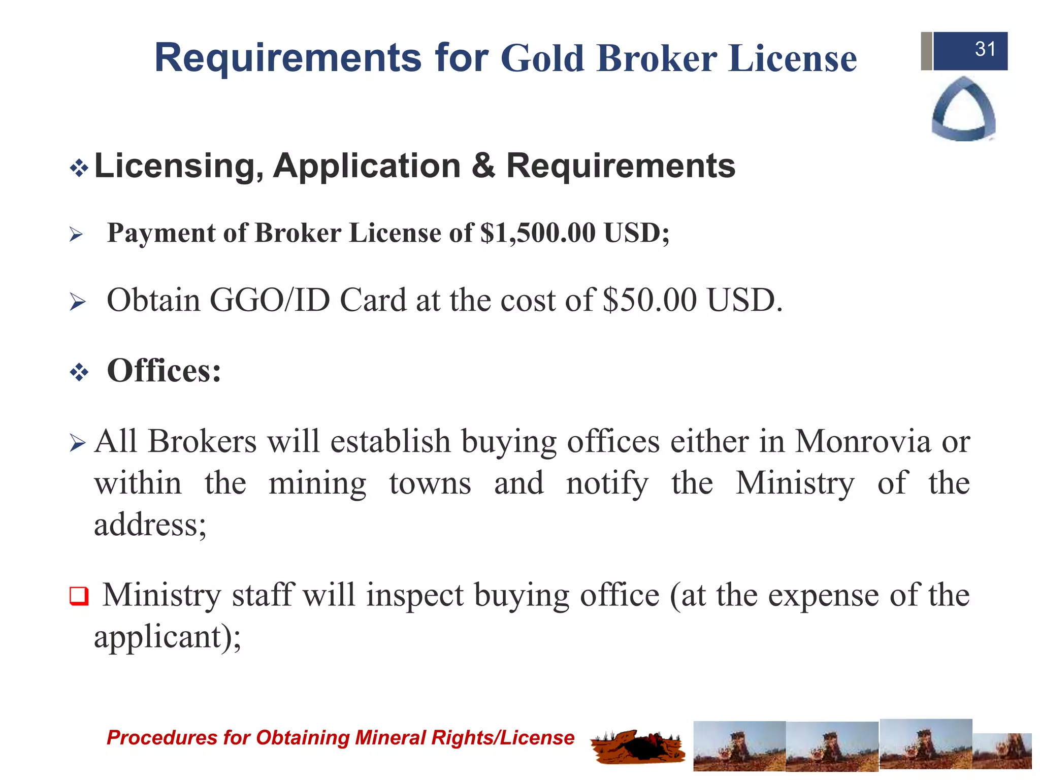 Procedures of Obtaining Mining Rights/License in Liberia | PPTX