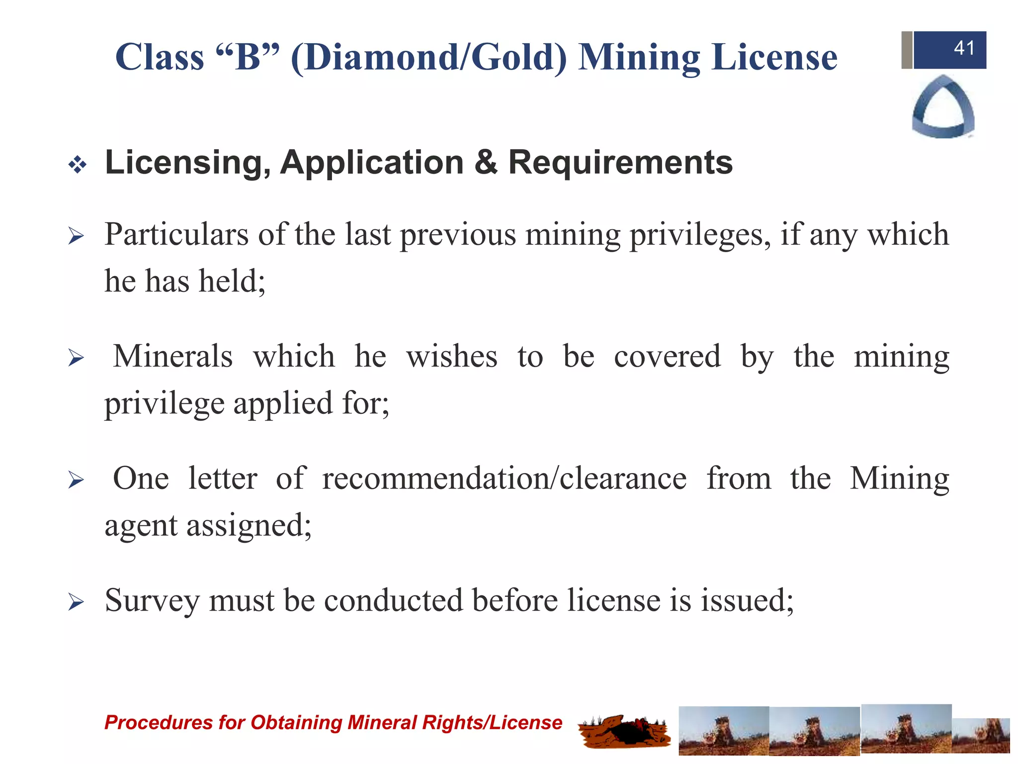Procedures of Obtaining Mining Rights/License in Liberia | PPTX
