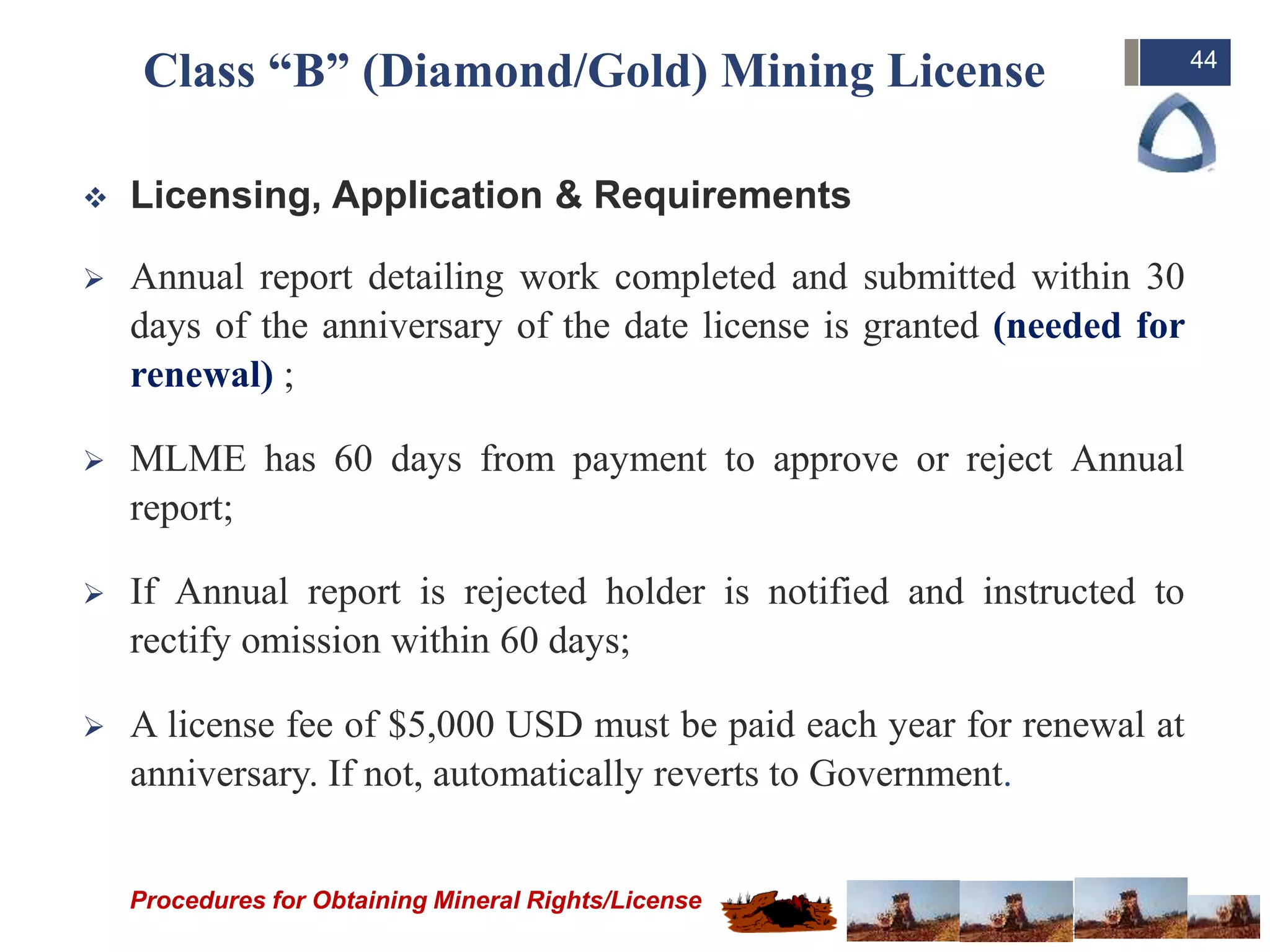 Procedures of Obtaining Mining Rights/License in Liberia | PPTX