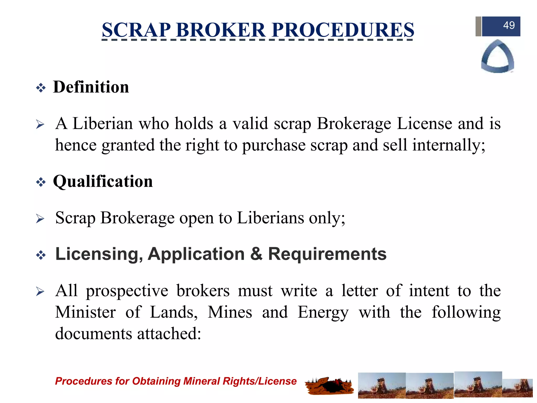 Procedures of Obtaining Mining Rights/License in Liberia | PPTX