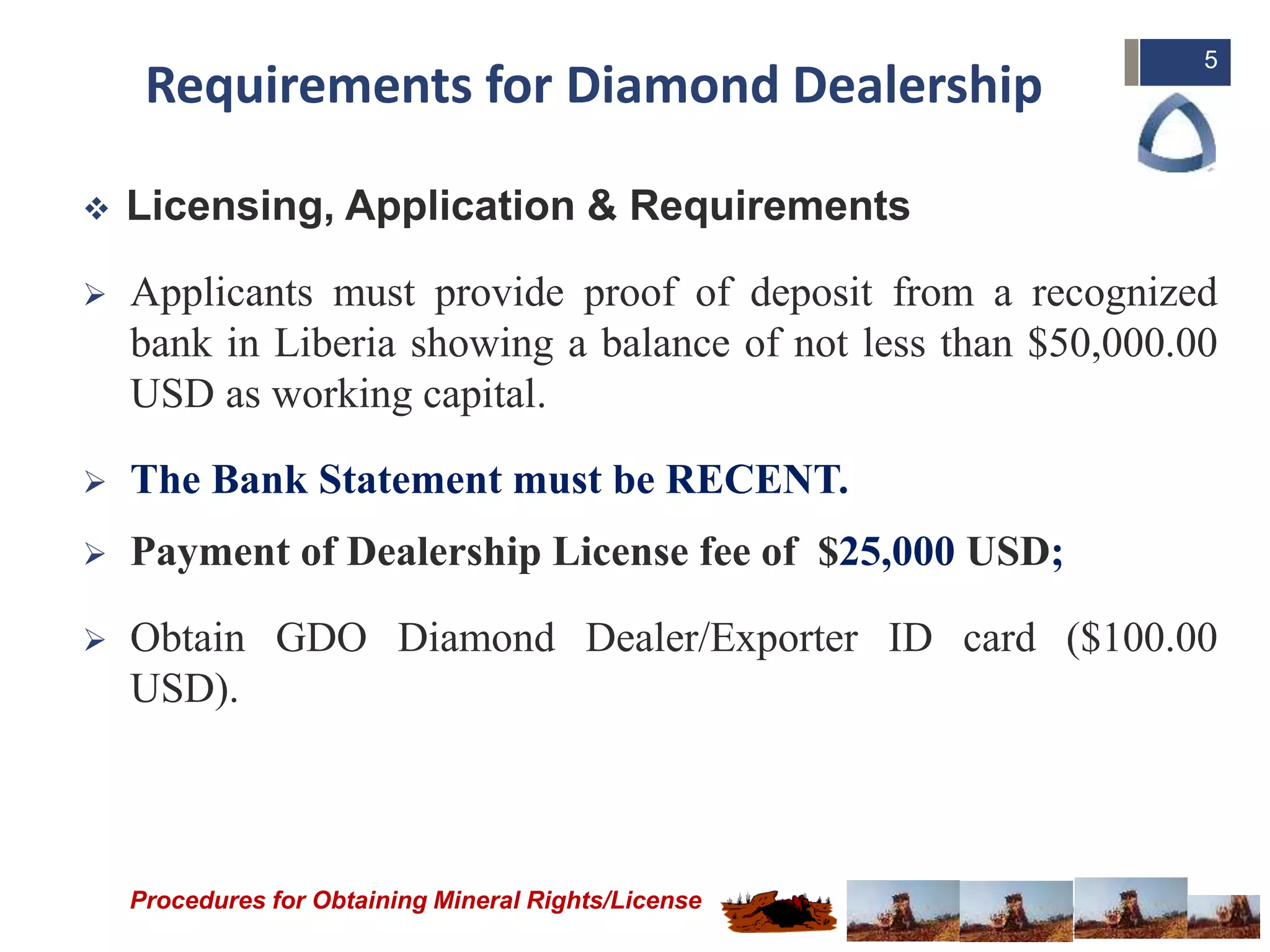 Procedures of Obtaining Mining Rights/License in Liberia | PPTX