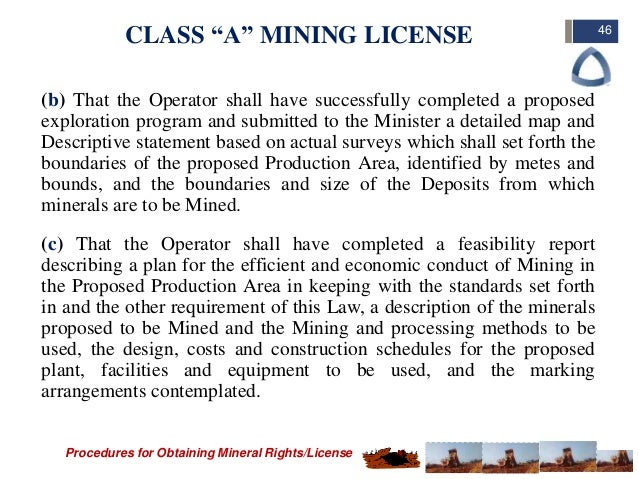 Procedures of Obtaining Mining Rights/License in Liberia