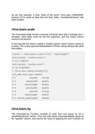 RHive tutorials - Basic functions | PDF | Databases | Computer Software and Applications