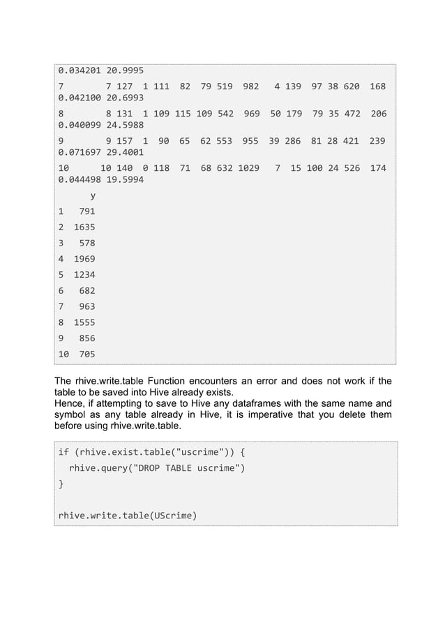 RHive tutorials - Basic functions | PDF | Databases | Computer Software and Applications