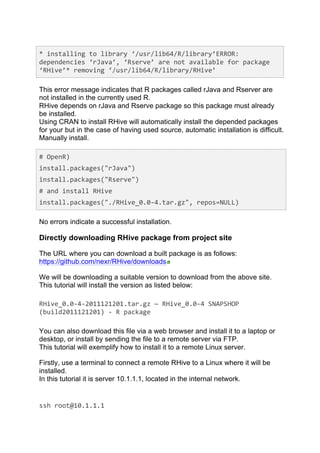 RHive tutorial - Installation | PDF