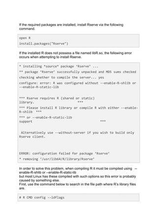 RHive tutorial - Installation | PDF
