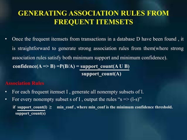 Mining Single Dimensional Boolean Association Rules From Transactional Pptx