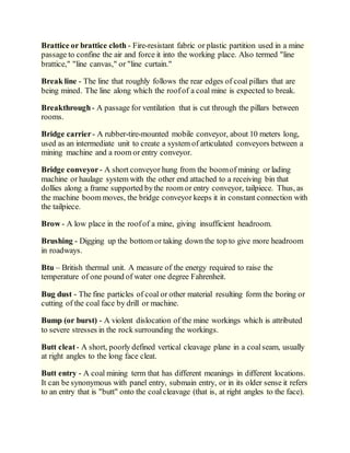 Mining terminology | DOCX