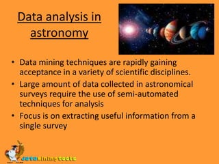 Data Mining The Sky | PPTX