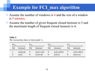 Mining top k frequent closed itemsets | PPT
