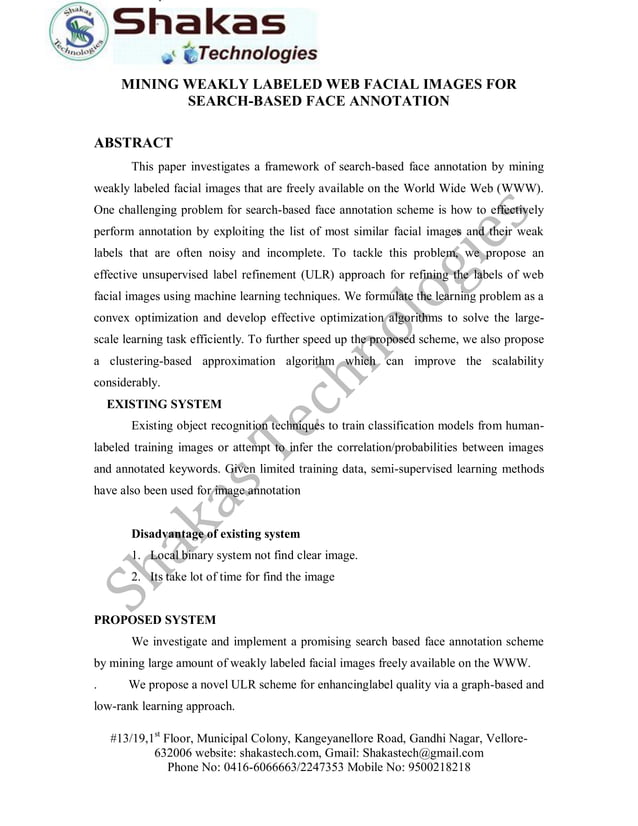 Mining weakly labeled web facial images for search based face annotation | PDF | Computing ...