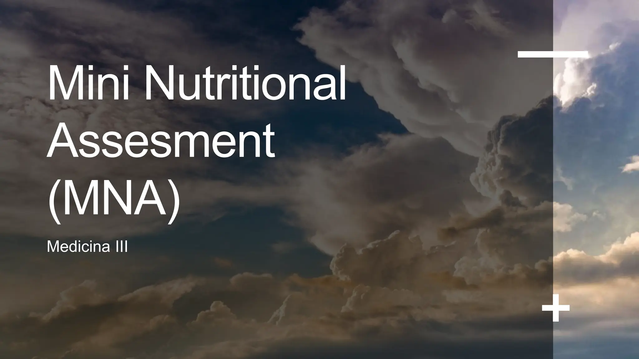 Mini Nutritional Assesment (MNA) Geriatria | PPTX | Medical Health