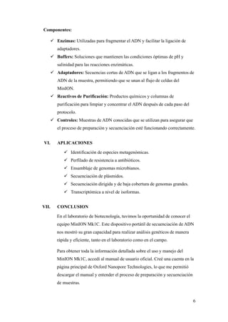 RECONOCIMIENTO DEL SECUENCIADOR DE NANOPOROS (NANOPORE SEQUENCING ...
