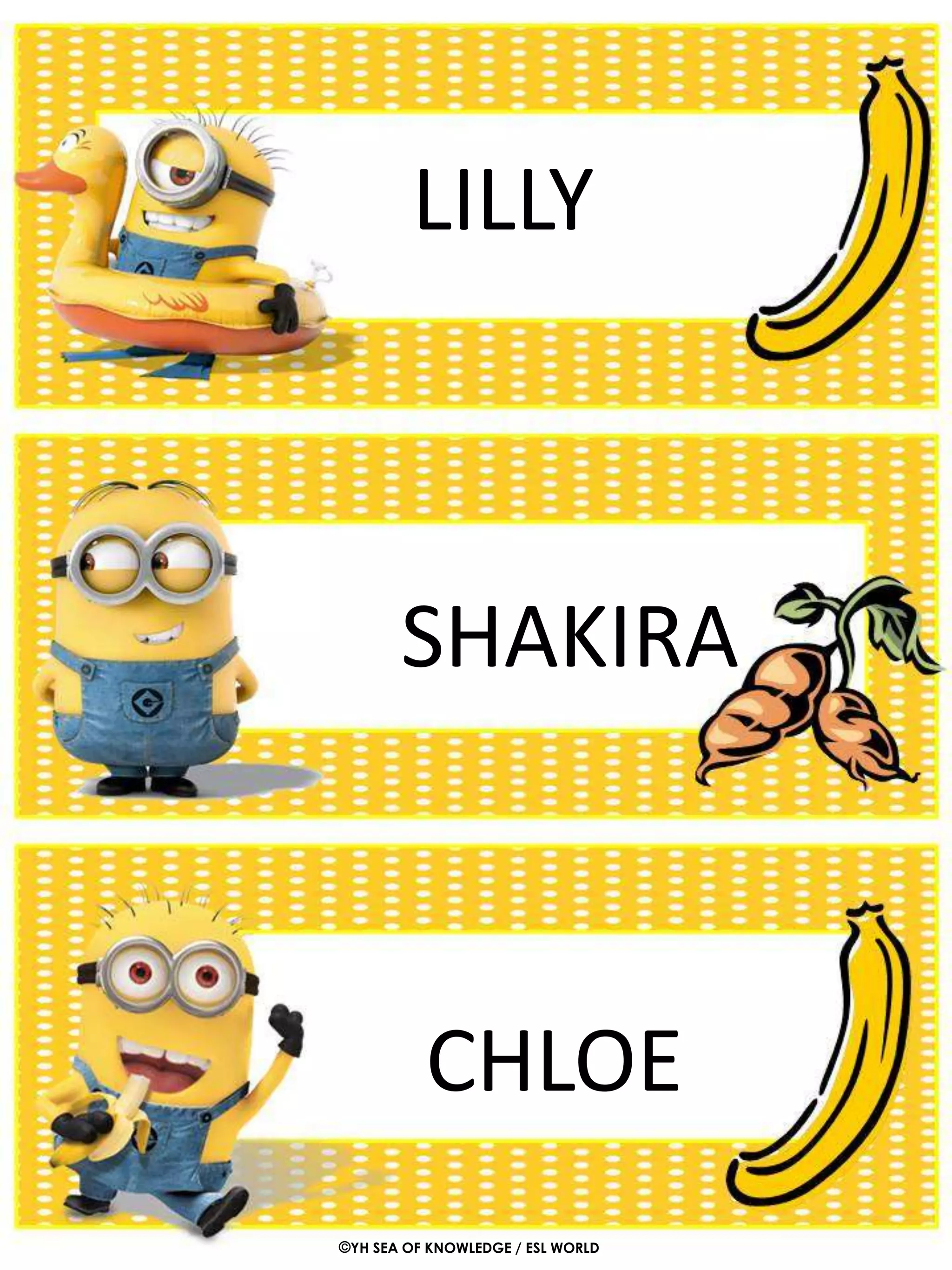 Minion name plates_free | PPTX