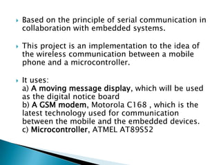 Mini p gsm based display | PPT