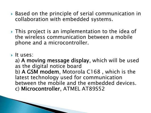 Mini p gsm based display | PPT