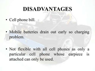 project presentation on cell phone operated land rover | PPTX