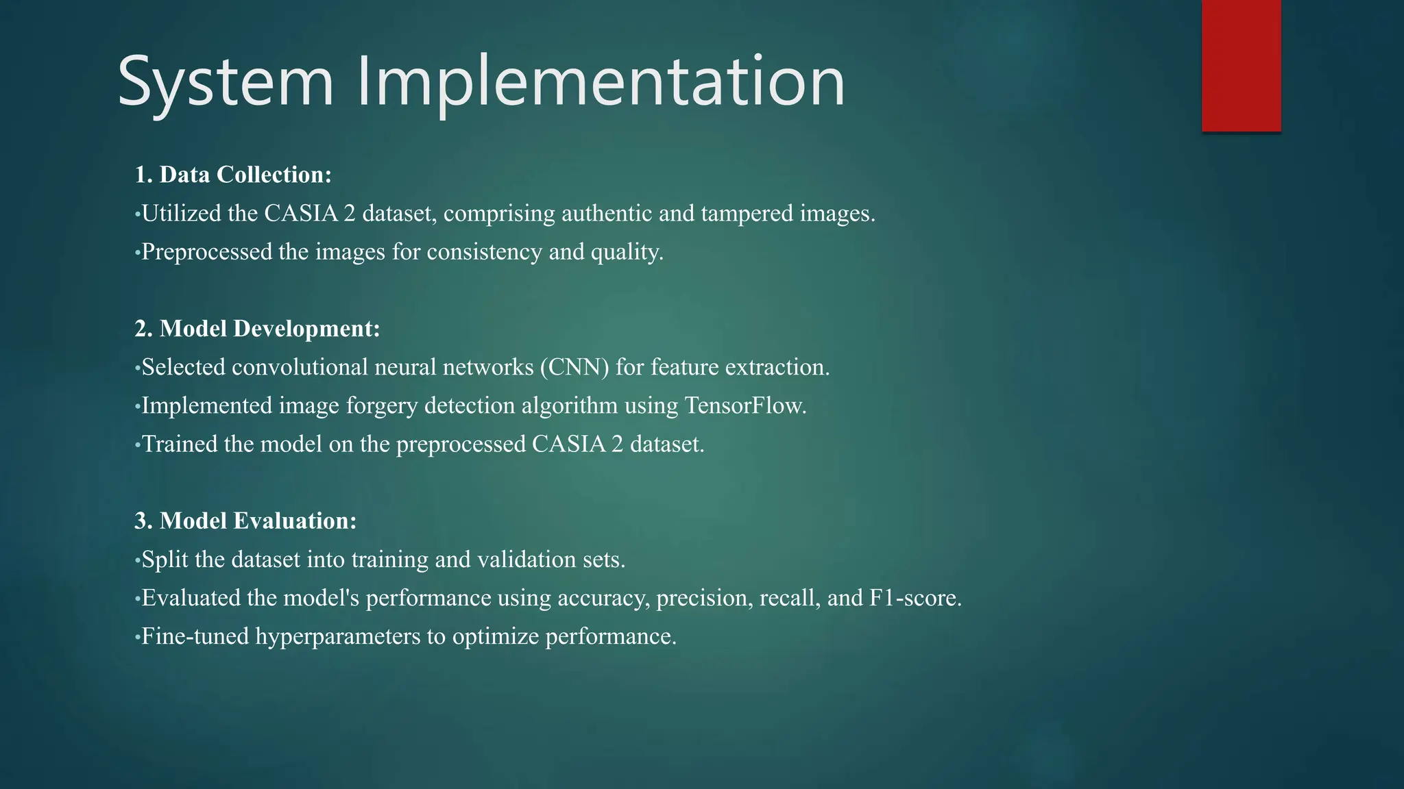 Image Forgery detection using deep learning | PPTX