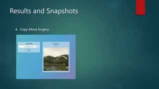 Image Forgery detection using deep learning | PPTX | Photo Editing ...