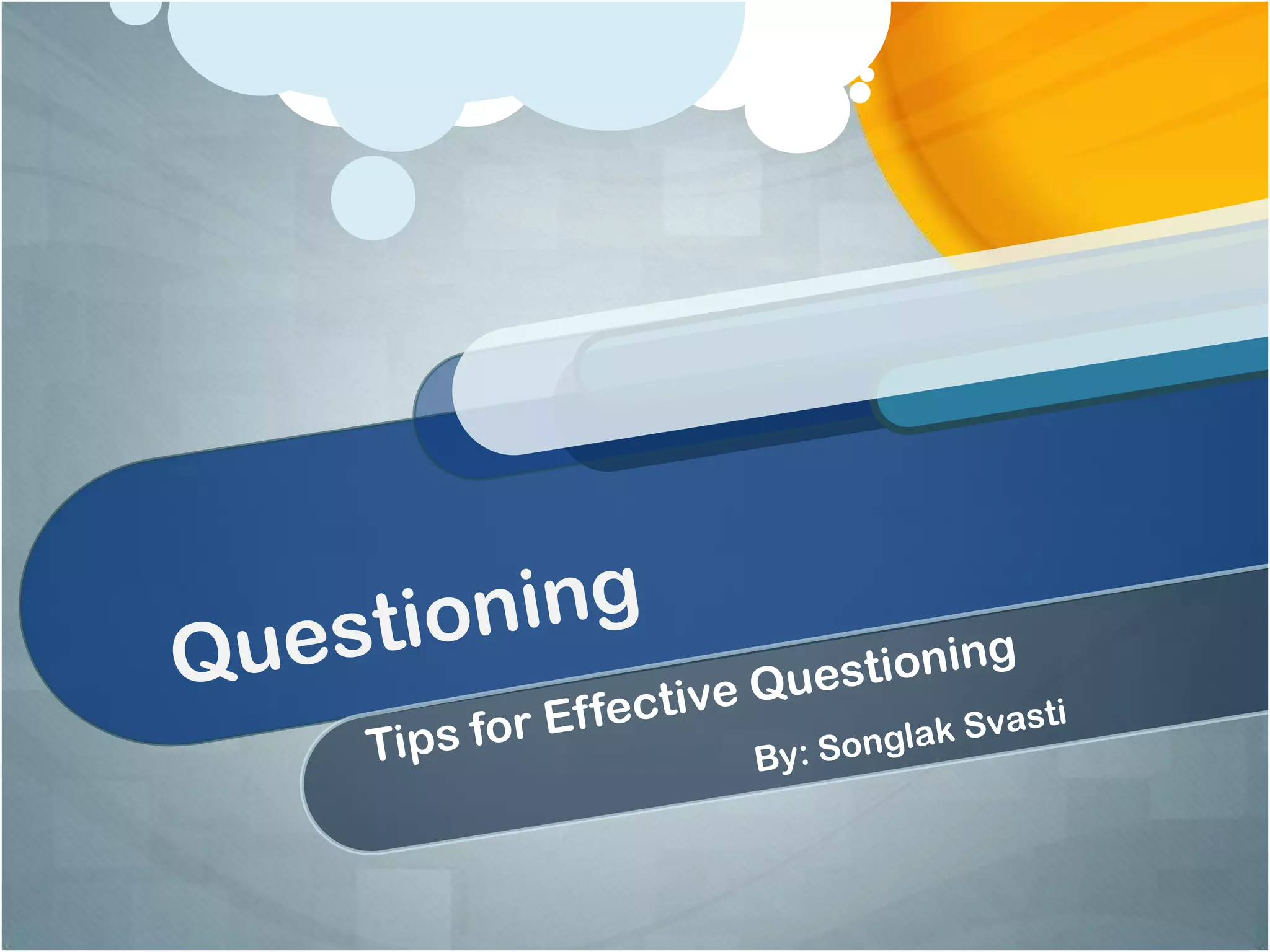 Mini presentation questioning | PPT