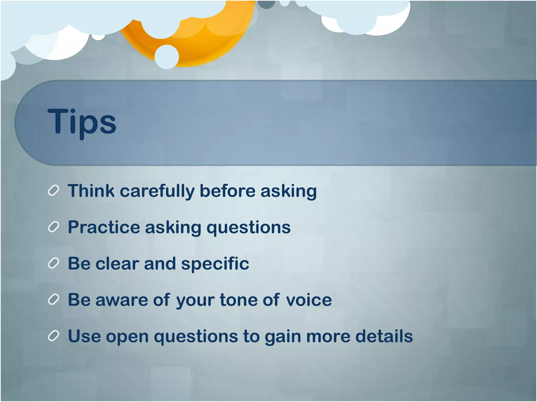 Mini presentation questioning | PPT