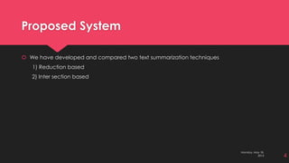 TEXT SUMMARIZATION | PPTX