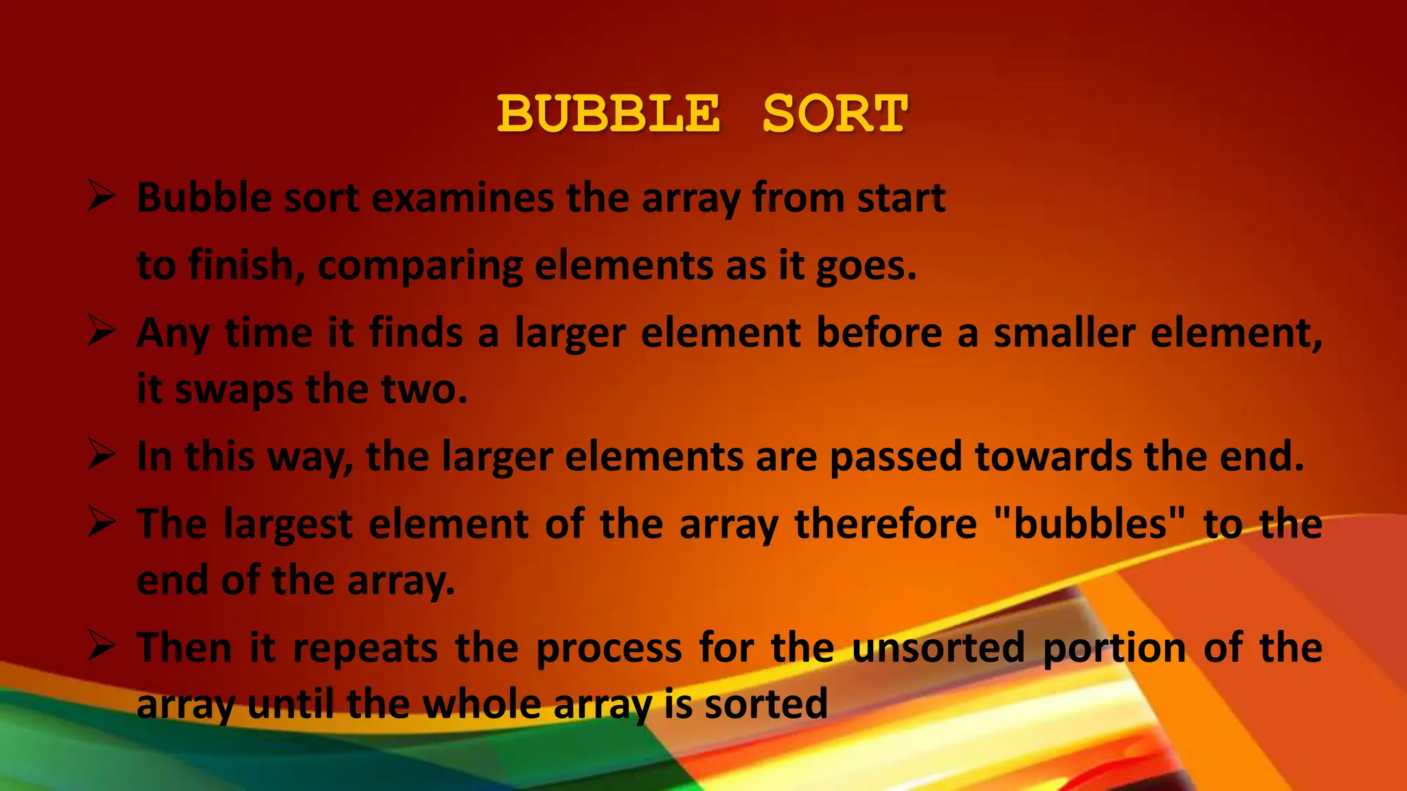 Power point presentation of Sorting Techniques | PPT