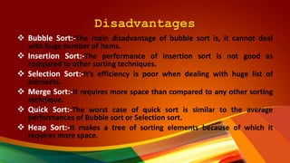 Power point presentation of Sorting Techniques | PPT
